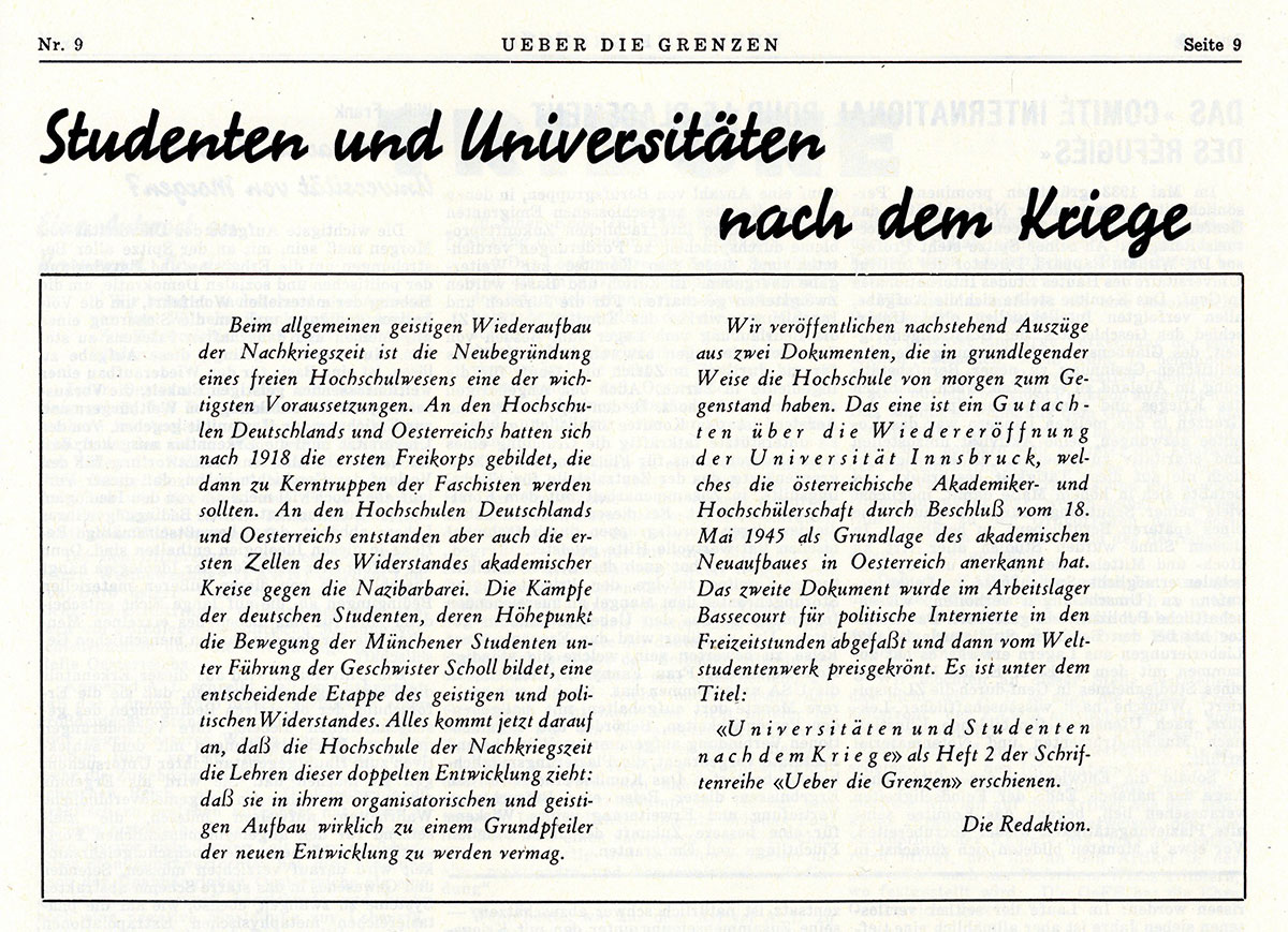 A newspaper by refugees for refugees – Swiss National Museum - Swiss ...